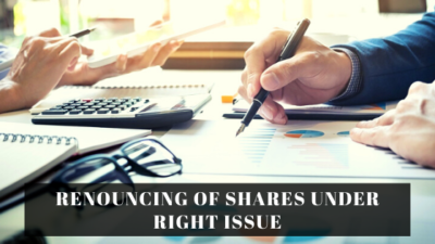 RENOUNCING OF SHARES UNDER RIGHT ISSUE - Complianceship